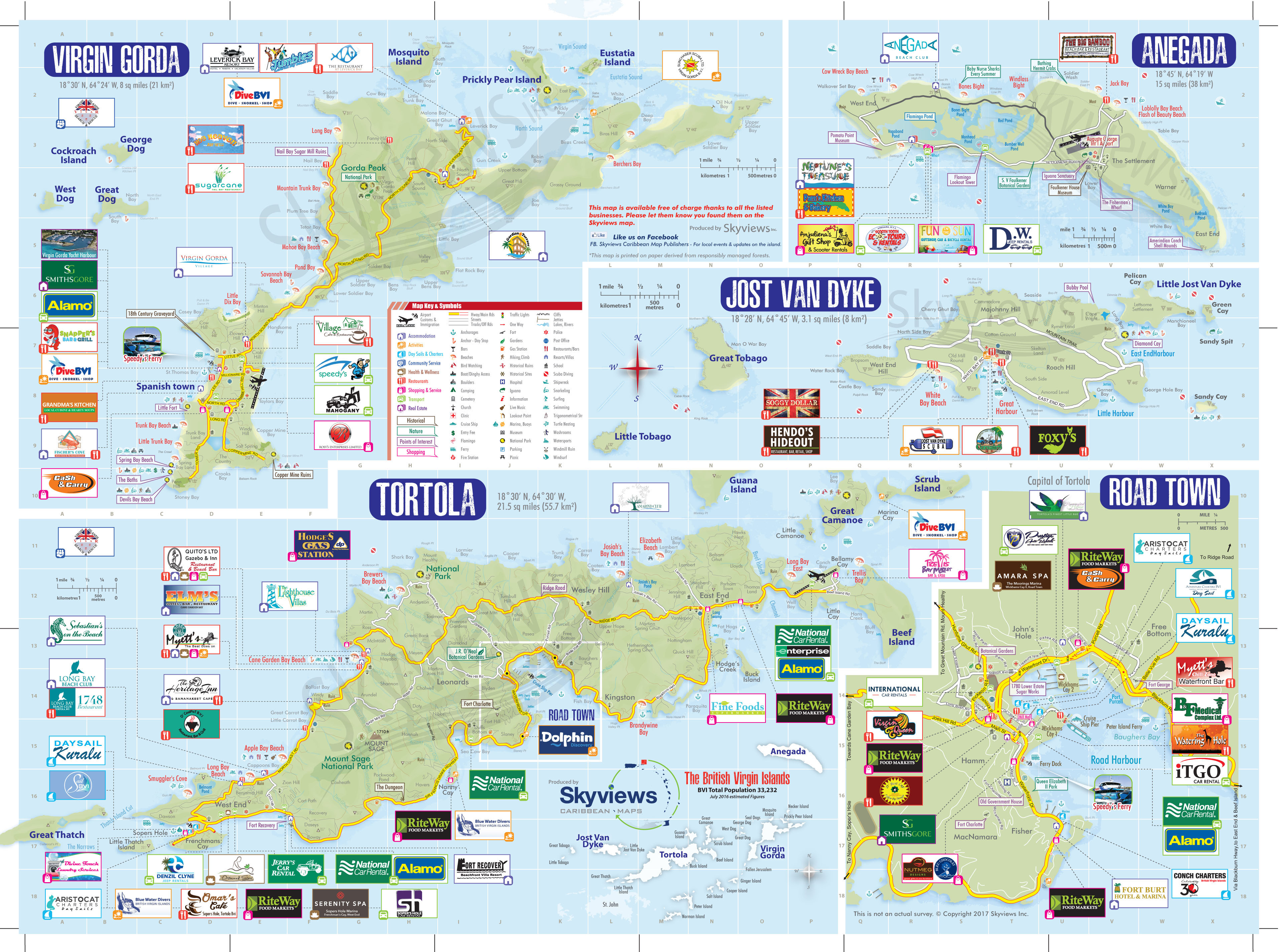 Map of British Virgin Islands - Caribbean Islands Maps and Guides
